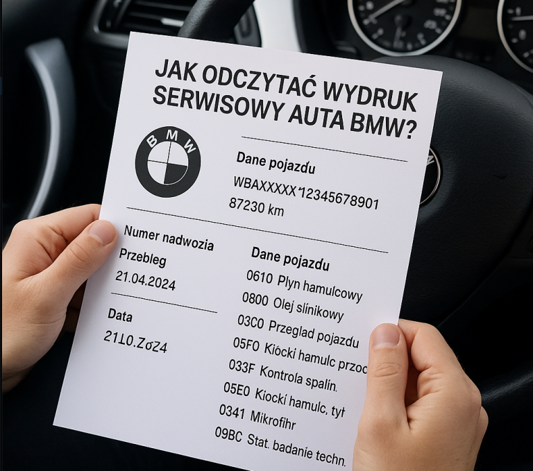 Jak odczytać wydruk serwisowy auta BMW? - Poradnik